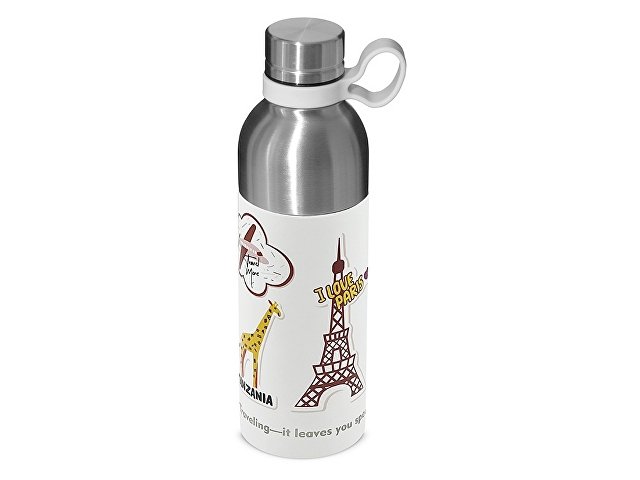 Sample Universal composite thermo bottle "Inverse", 550 ml, white, with ...